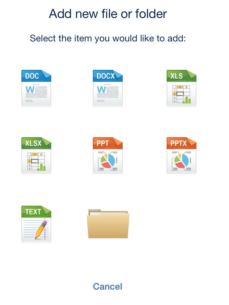 Add to Folder Options