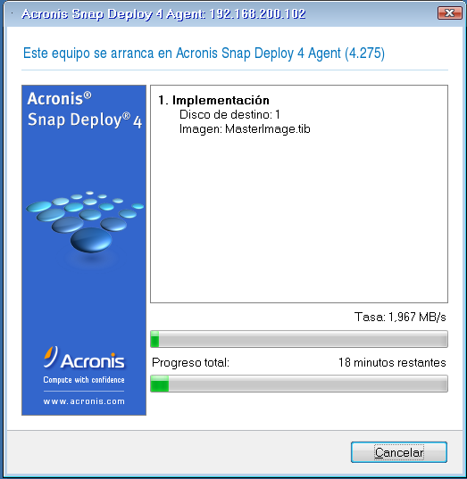 Comenzar a usar Acronis Snap Deploy 4