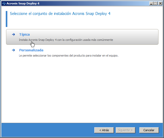 Comenzar a usar Acronis Snap Deploy 4