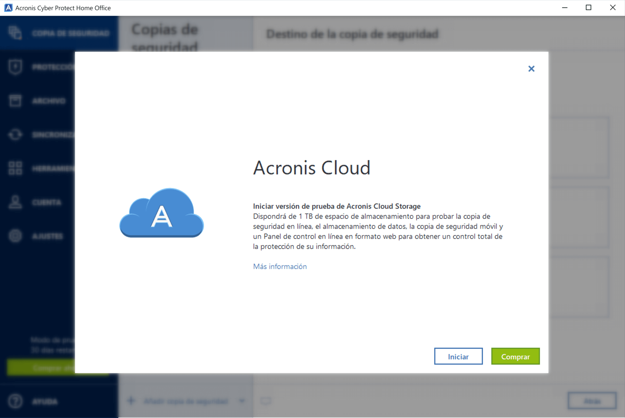 Guía de inicio rápido - Acronis Cyber Protect Home Office