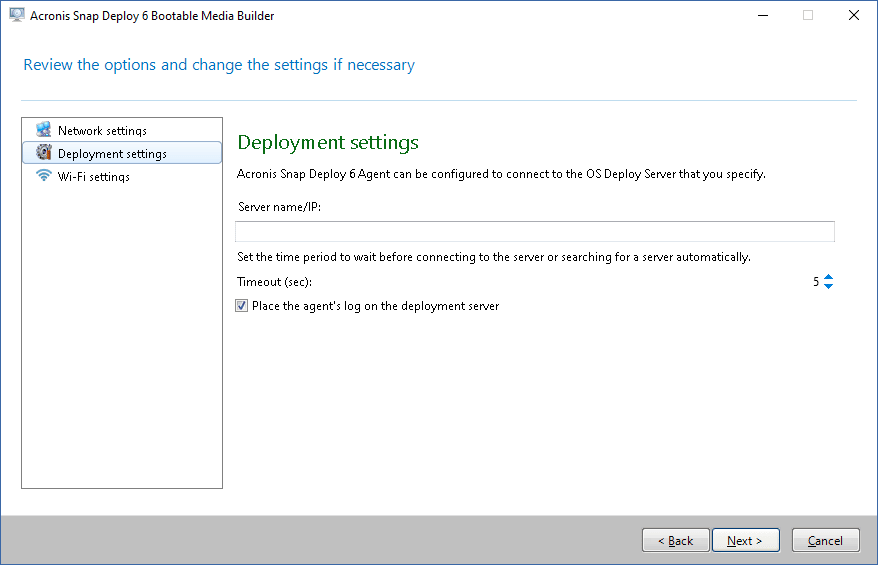 Acronis ブータブル メディア – Acronis Snap Deploy 6