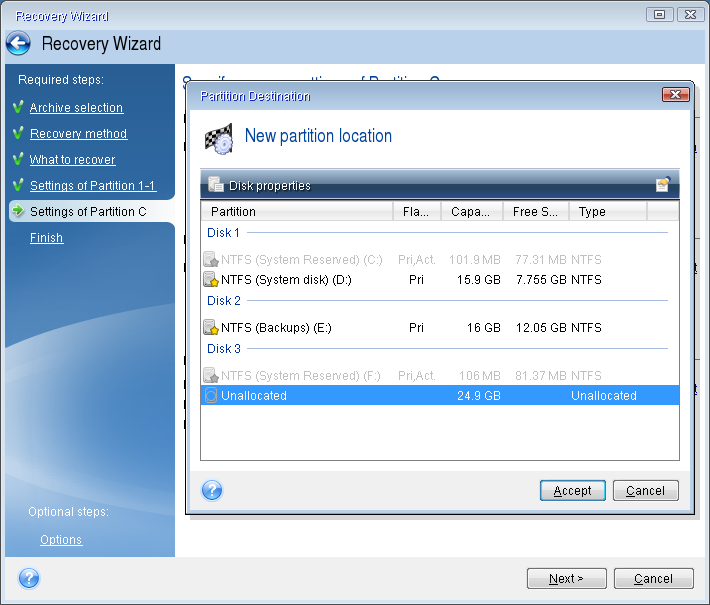 Recovering a disk with a hidden partition